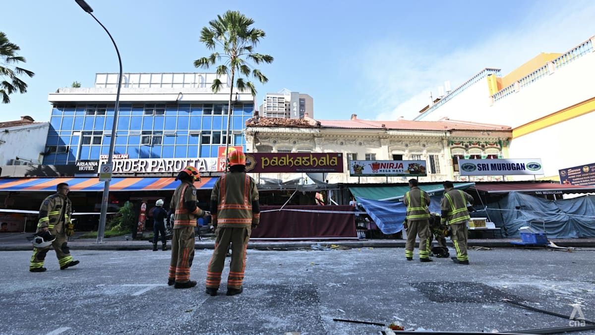 Partial collapse of Syed Alwi Road shophouses due to 'suspected gas ...