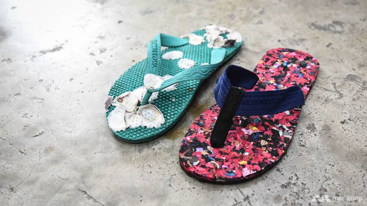 Trash Flip Flops Nuo Recycled Flipflop & Cork Buckled Sandals | Tropic