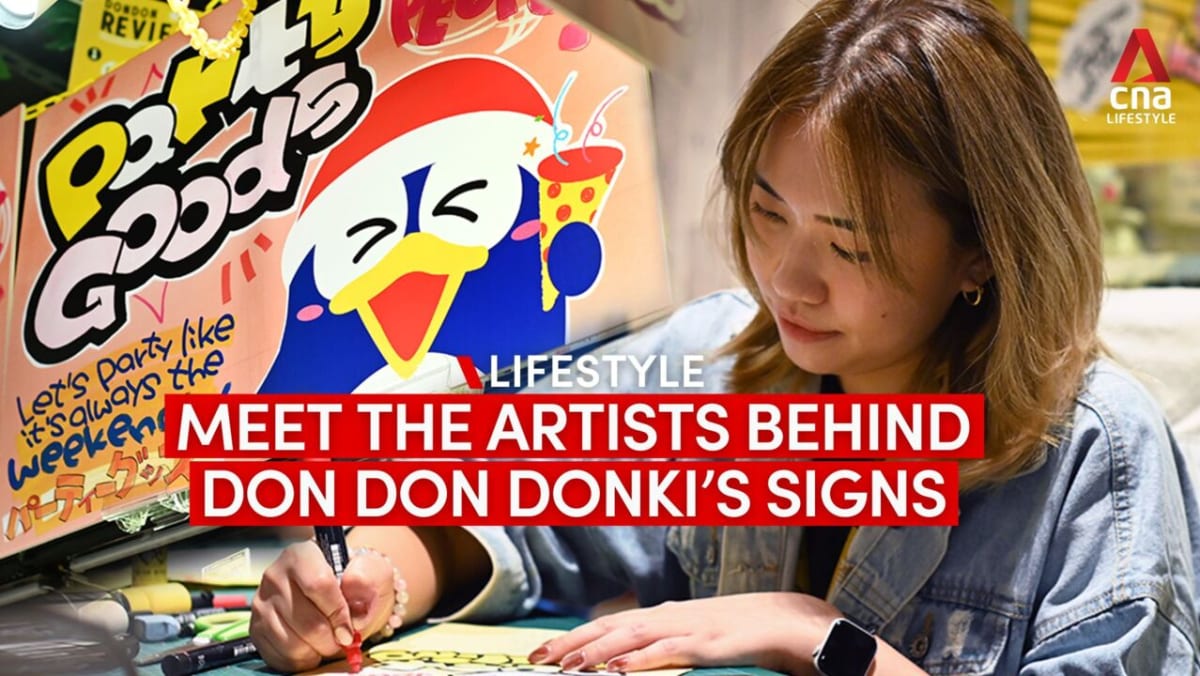 The POP artists who draw Don Don Donki's colourful signs by hand - CNA ...