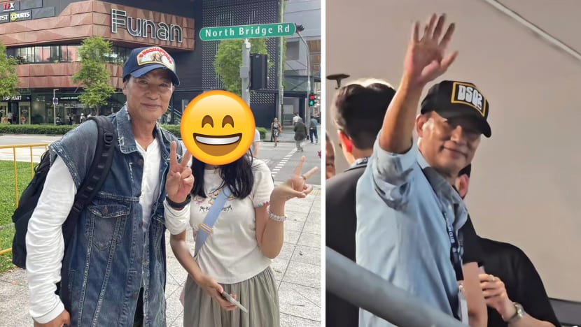 Simon Yam Spotted Near Funan, Plays Scissors Paper Stone With Fan - 8days