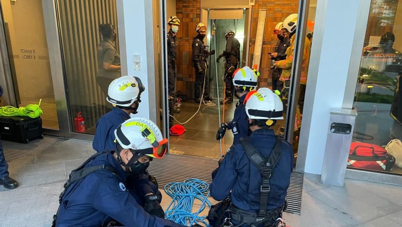 Three people rescued after getting trapped in lift - CNA