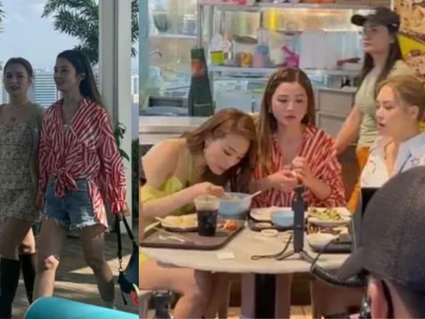 Joey Yung, Gillian Chung, Charlene Choi Seen At Lau Pa Sat, Marina Bay ...