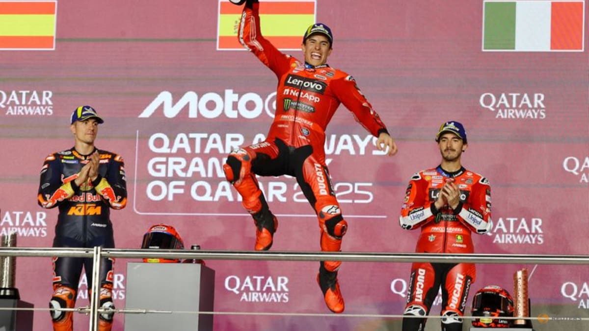 Marc Marquez wins Qatar Grand Prix despite lap one collision - CNA