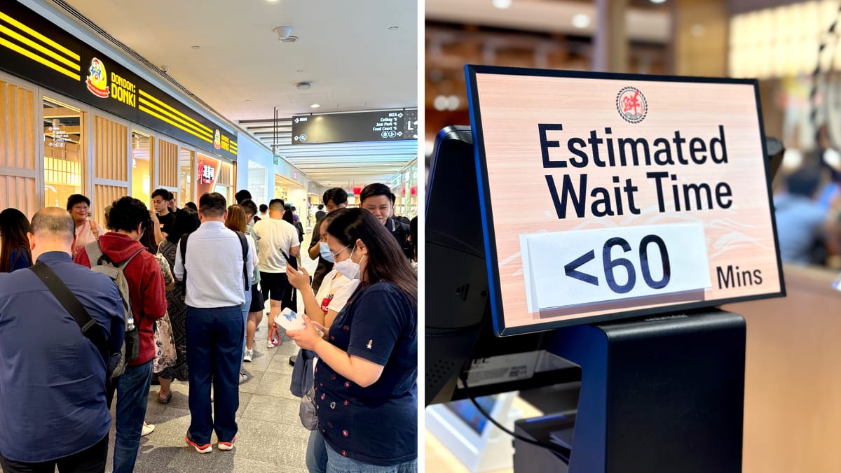 Long queue, one hour’s wait at Don Don Donki’s new Sen Sen Sushi ...