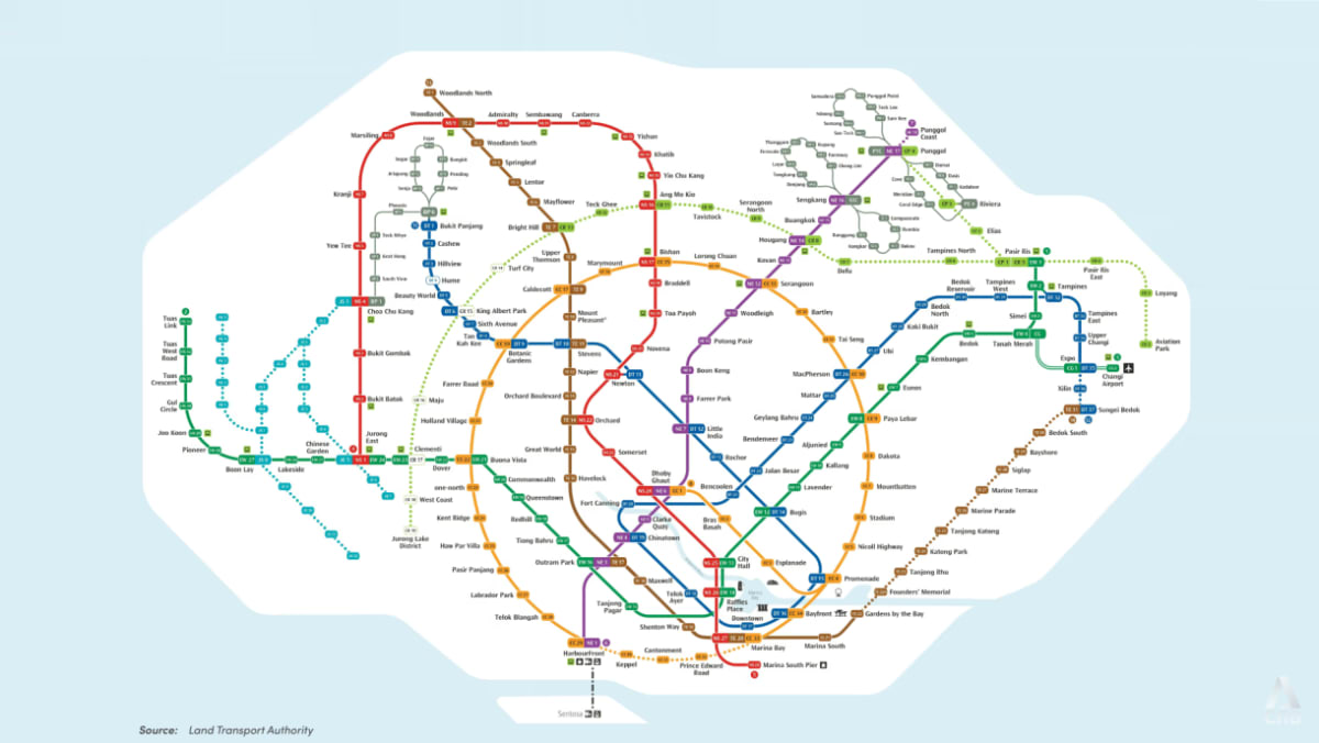 Singapore's MRT network: How has it evolved and what will it look like ...