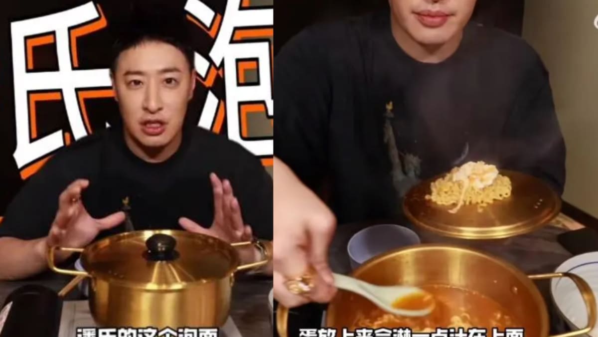 Wilber Pan uses pot cover to eat instant noodles, his recipe also a hit ...
