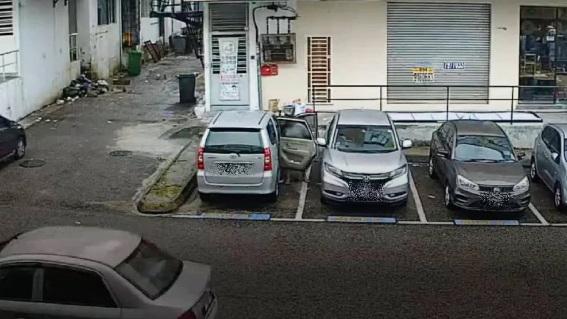 Woman Caught On CCTV Urinating Next To Her Car In Carpark In Johor - 8days