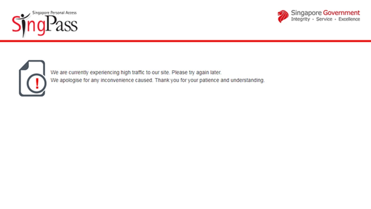 Faulty server behind 2 days of intermittent SingPass, CorpPass outage - TODAY
