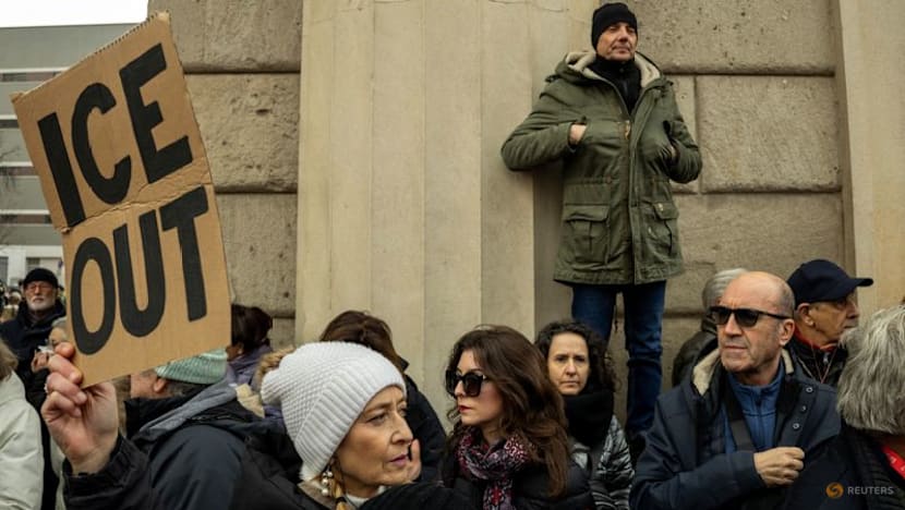 Hundreds protest in Milan over US ICE role in Games security - CNA