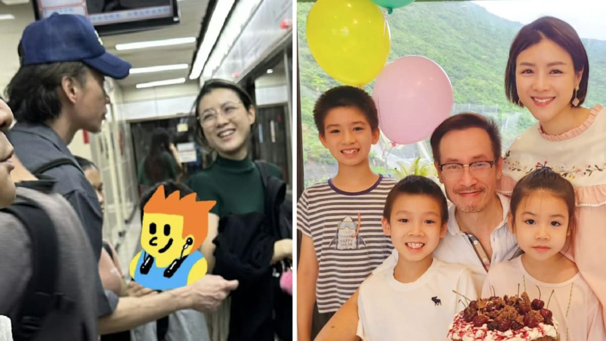 Moses Chan, Aimee Chan & son seen on train in China; praised for being quiet and keeping a low ...