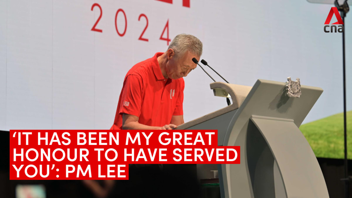 WATCH: An emotional moment for Singapore’s PM Lee in his last major ...