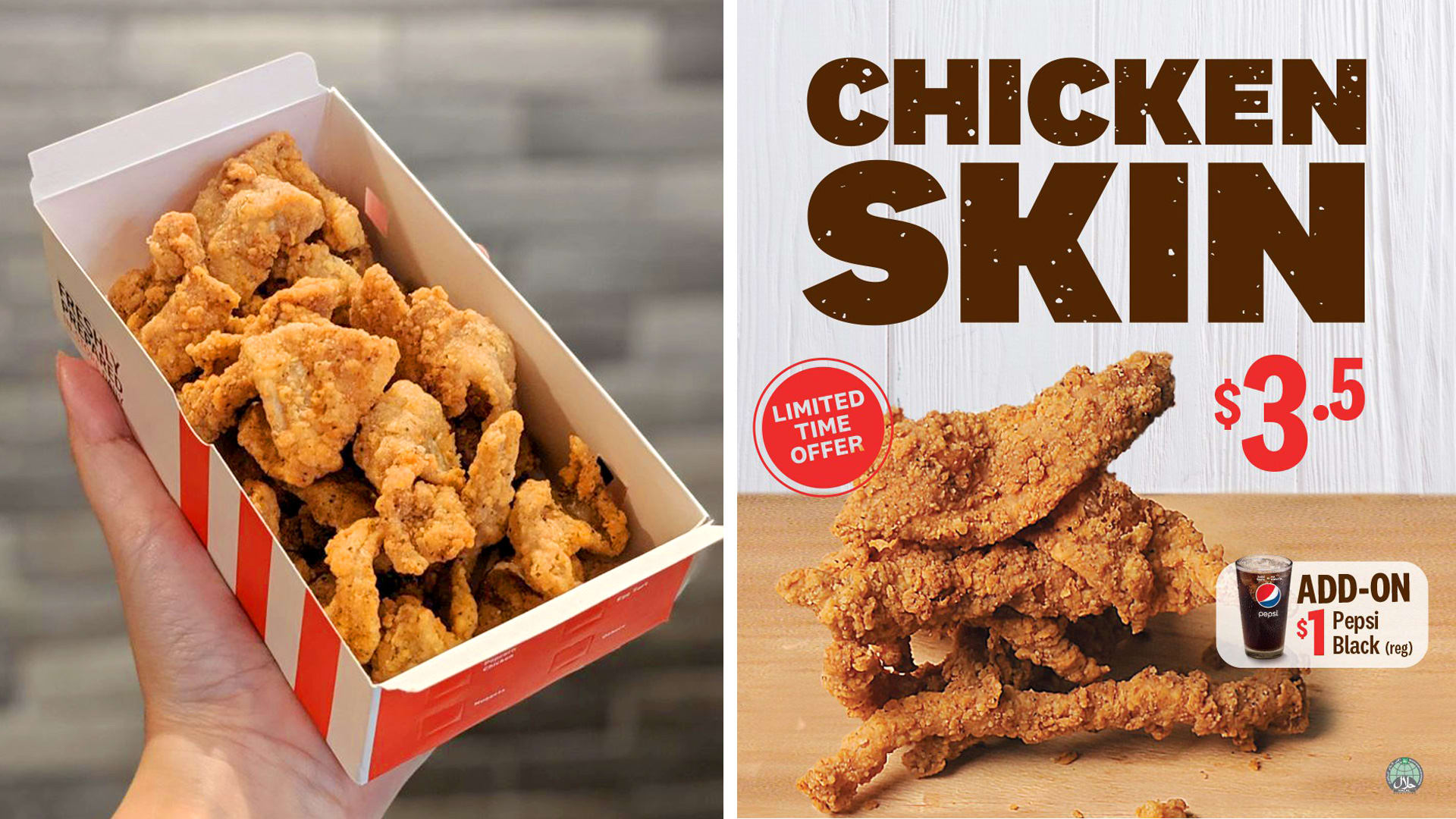 KFC Singapore Launching Crispy Chicken Skin, Minus The Meat - 8days