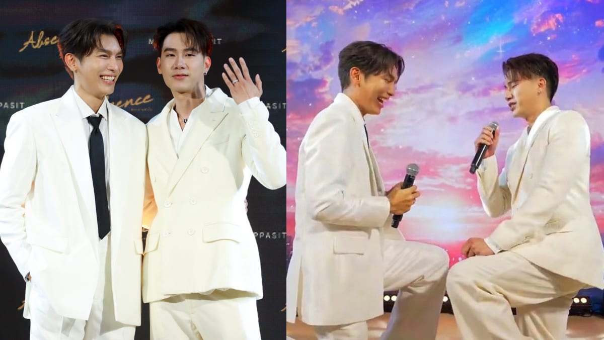 Thai Celeb Couple Mew Suppasit & Tul Pakorn Propose To One Another At Press Con - 8days