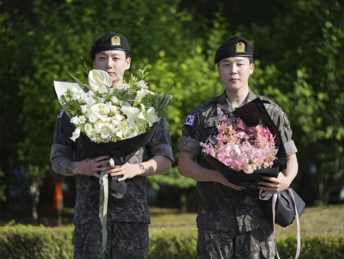 BTS stars Jimin and Jungkook discharged from military service as K-pop group's reunion nears ...