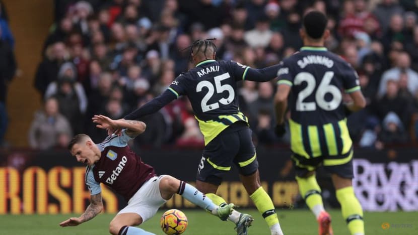 Man City gloom deepens with defeat at Villa, Arsenal thrash Palace - CNA