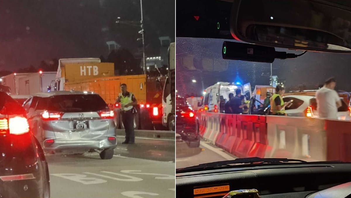 Traffic accident along Causeway towards Woodlands Checkpoint: ICA - CNA