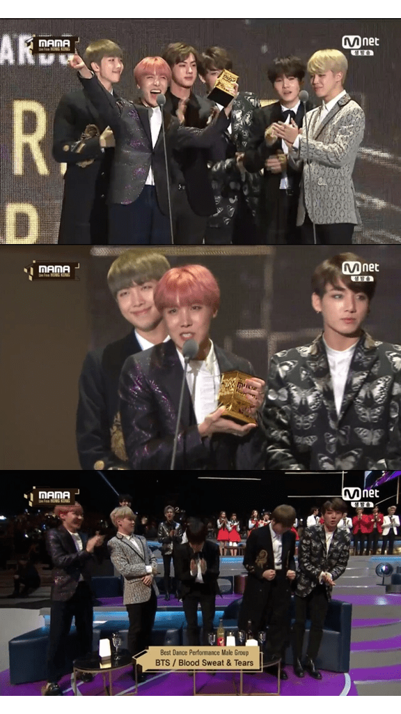 [2016 MAMA] BTS Wins in ′Best Dance Performance Male Group′ Category ...