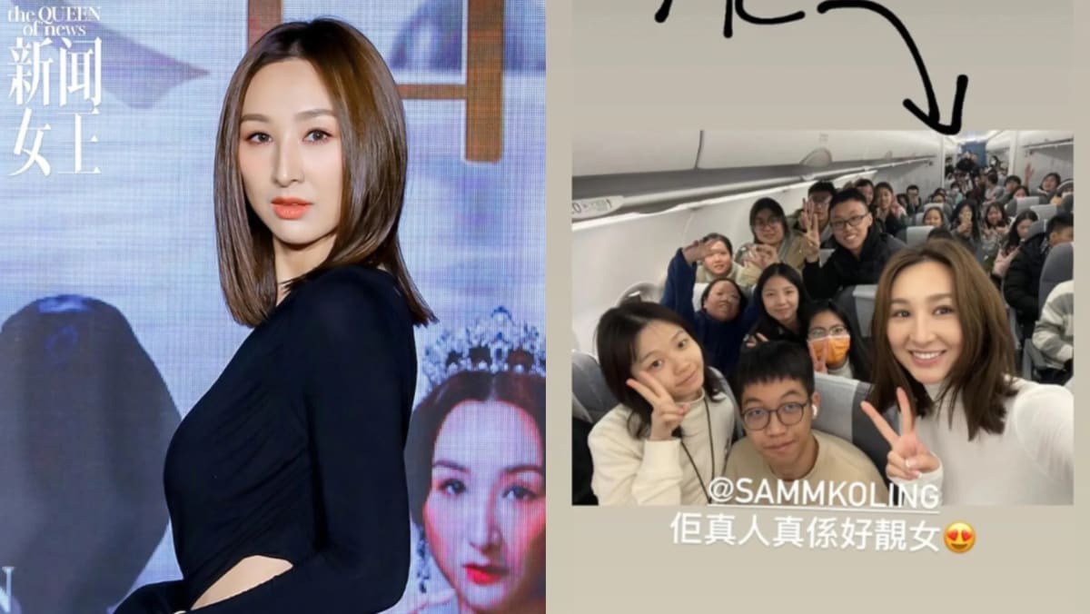 TVB actress Samantha Ko’s flight turned into a fan meet after passengers rushed for photos with ...