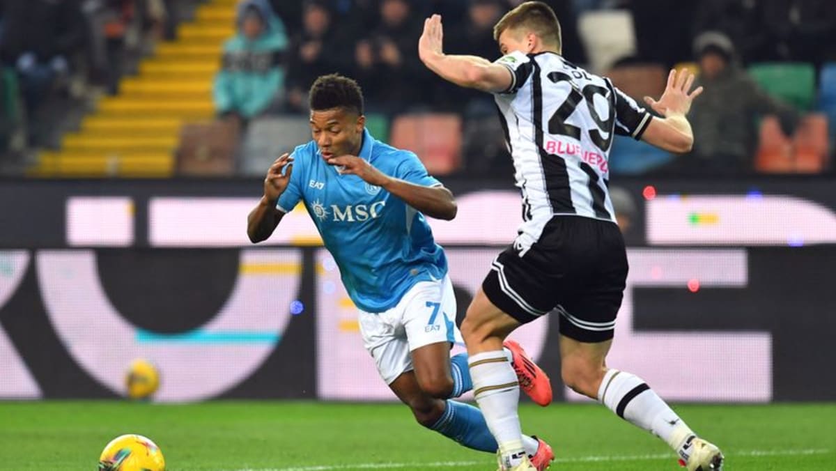Title-chasing Napoli strike late to claim 3-1 comeback win at Udinese - CNA
