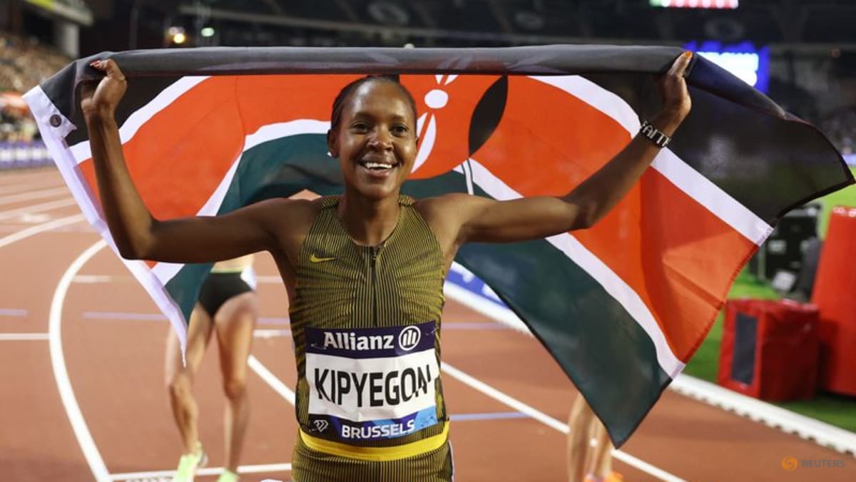 Kipyegon falls well short in bid for first sub-four-minute mile - CNA