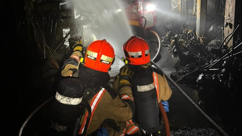 Firefighter and another person taken to hospital after Defu Lane fire ...