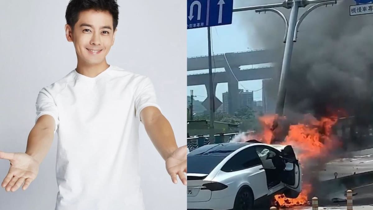 Taiwanese singer Jimmy Lin injured after his Tesla crashes; car burst ...