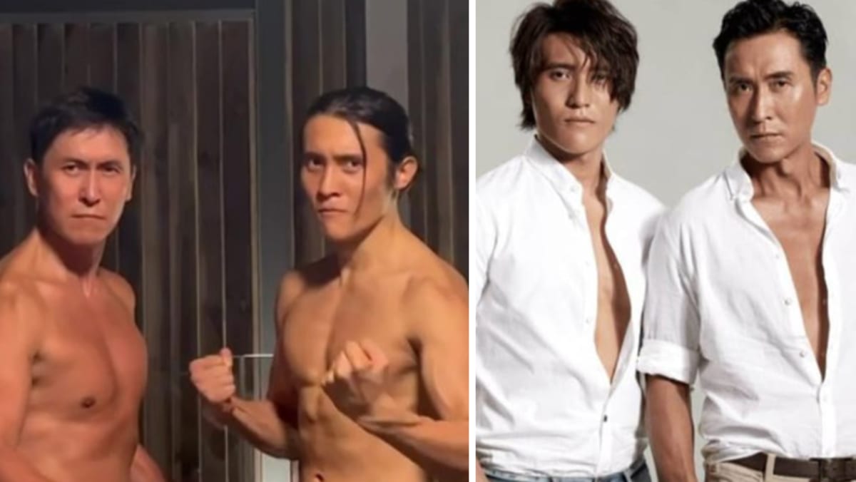 Joe Ma, 53, And 24-Year-Old Son Show Off Pec Popping Skills To ...