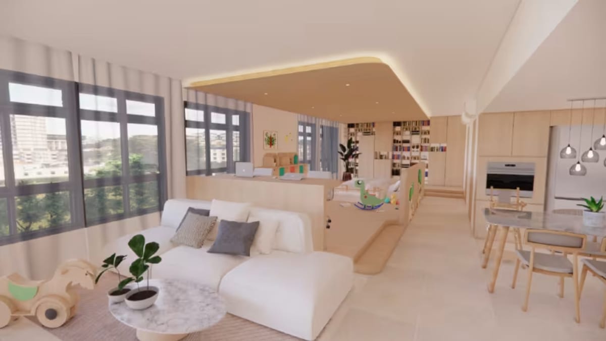 small open plan flat