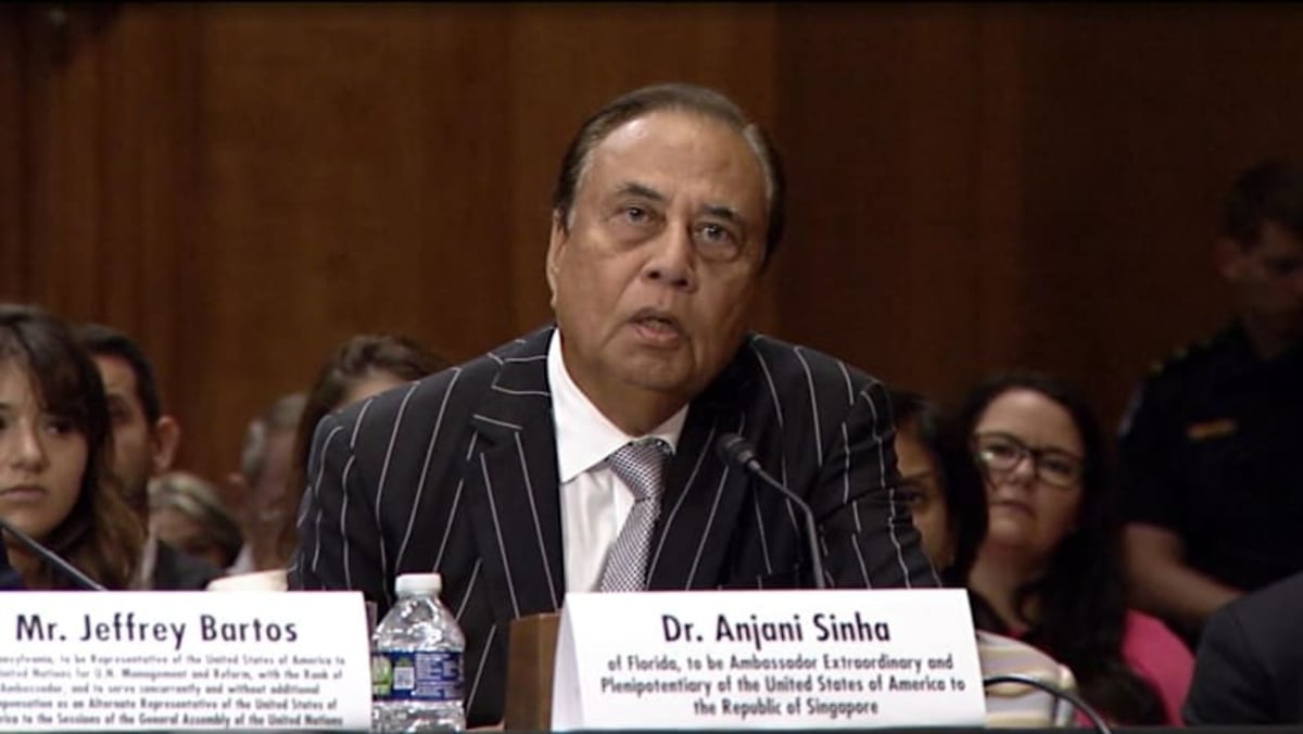 சிங்கப்பூருக்கான அமெரிக்கத் தூதராக டாக்டர் அஞ்சனி சின்ஹா - உறுதி செய்தது செனட் - Seithi Mediacorp