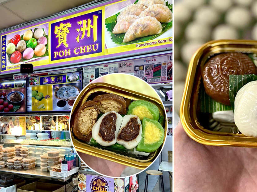 Ang ku kueh specialist Poh Cheu has Biscoff cinnamon and dark choc ...