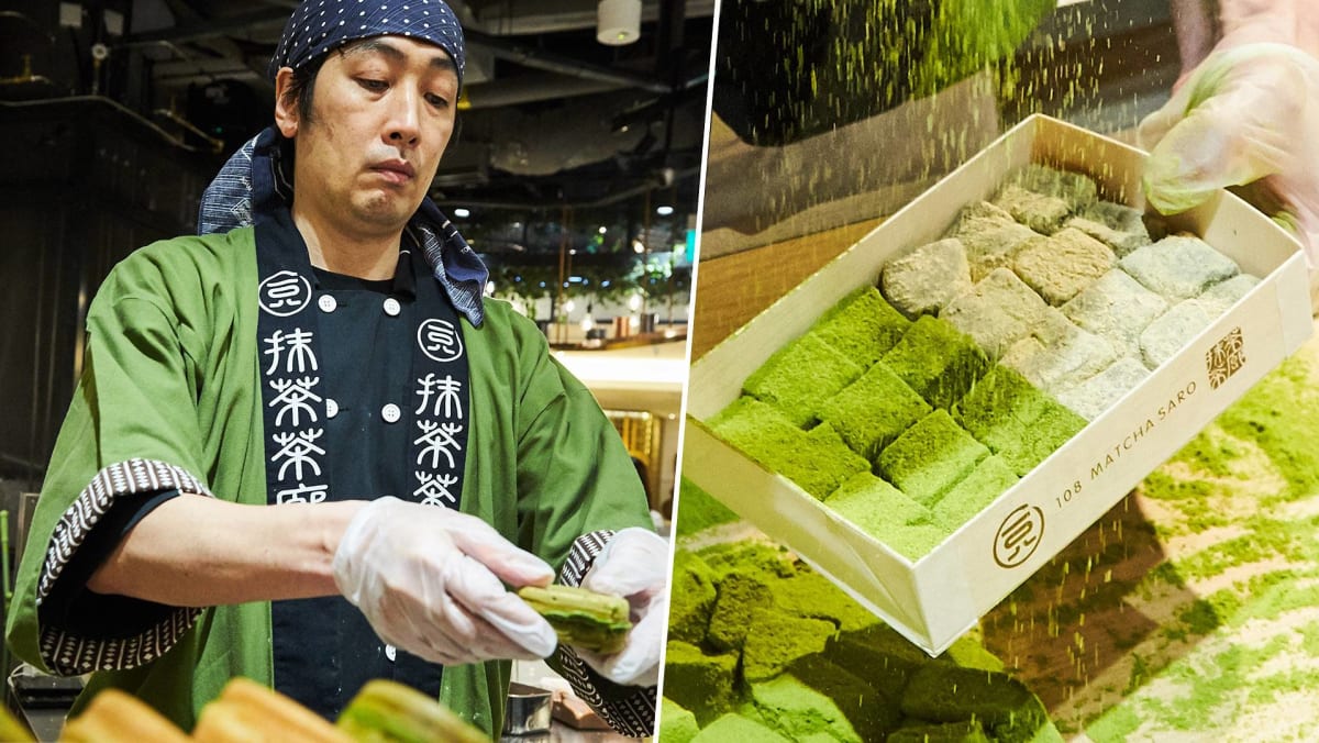 how to make matcha warabi mochi