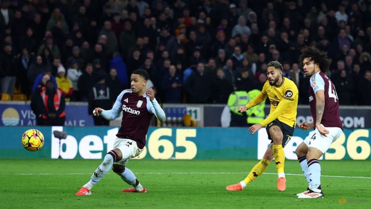 Wolves move out of the drop zone after beating Villa 2-0 - CNA