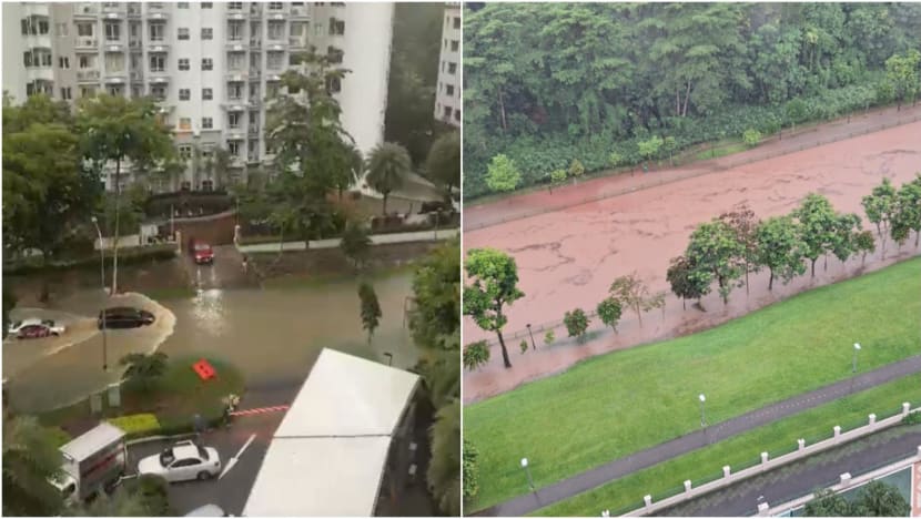 Flash floods at four locations amid heavy rain - CNA