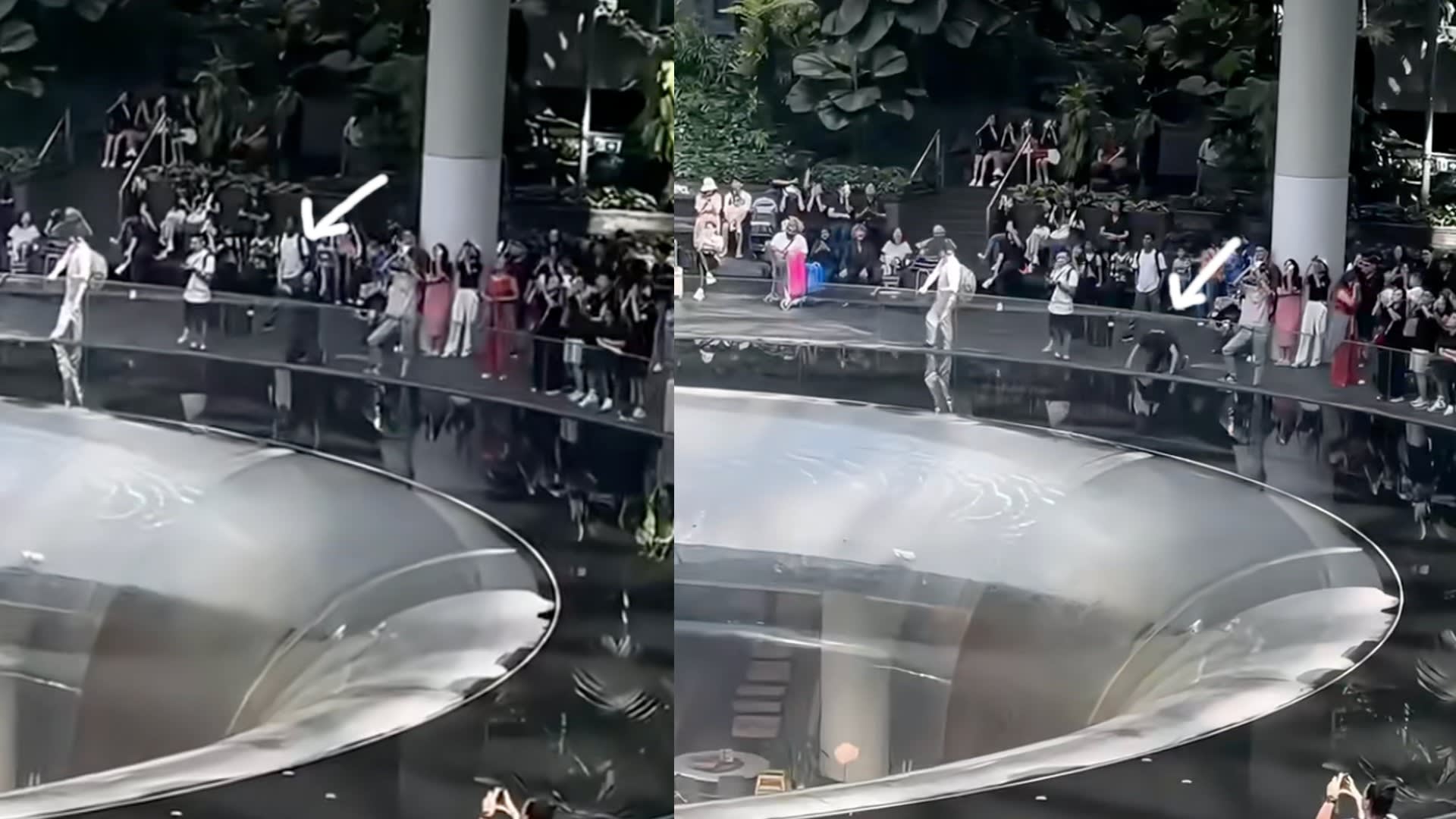 Man Seen Kowtowing To Jewel Changi's Rain Vortex - 8days