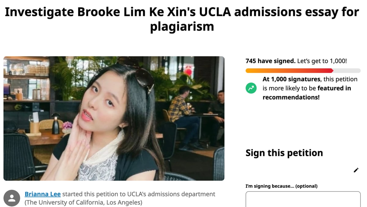 Petition calls for UCLA to investigate influencer and tutor Brooke Lim’s admissions essay - TODAY