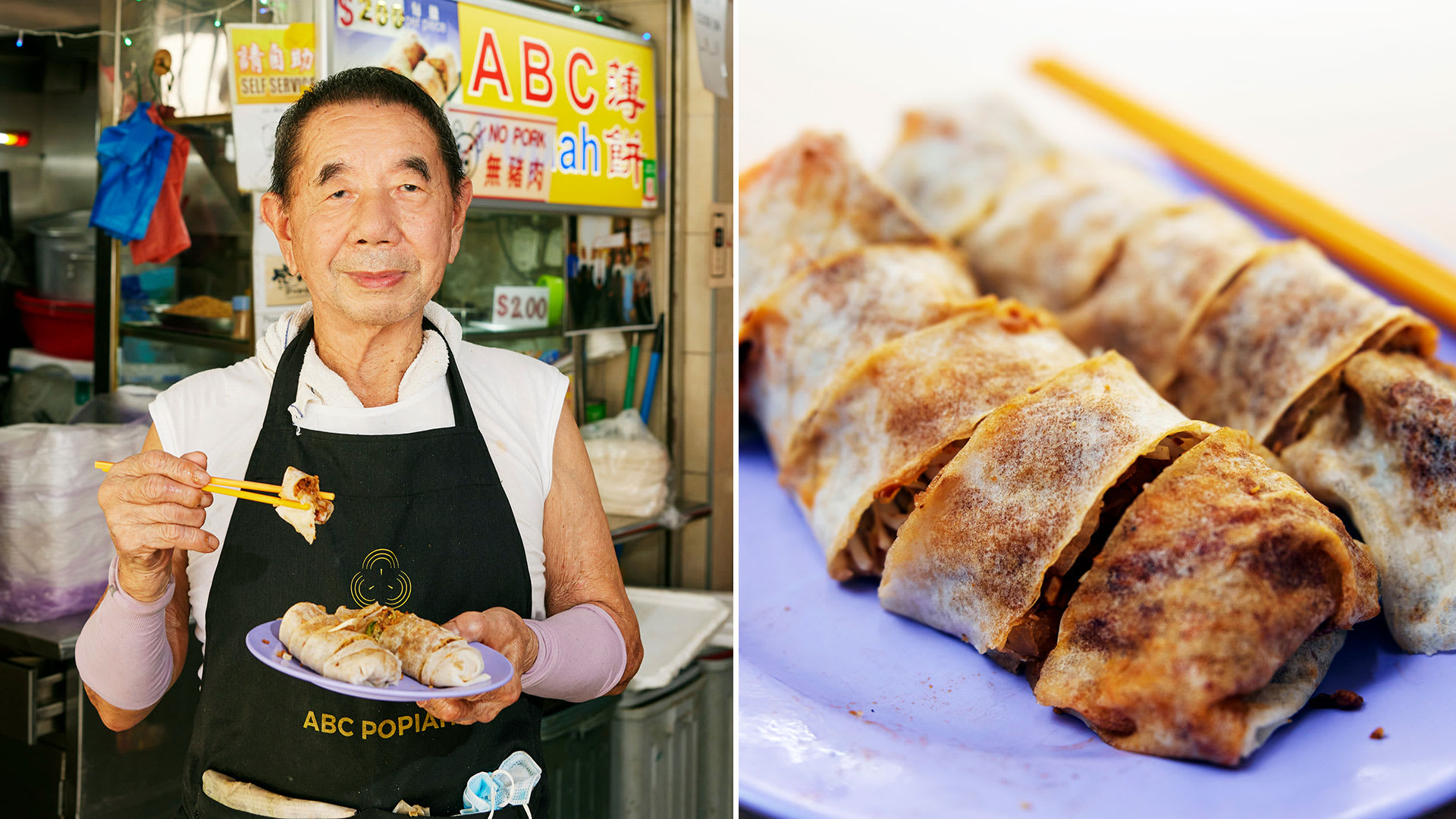 Hawker, 80, Sells Unique Popiah With Crabstick & Fried Fish, Was ...