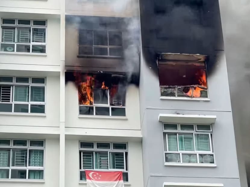 50 residents evacuated from Telok Blangah HDB block after unit catches ...