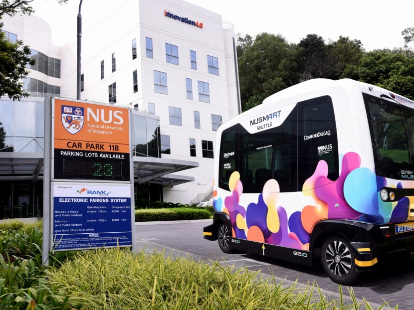 NUS to test fully autonomous shuttle bus on campus roads - TODAY