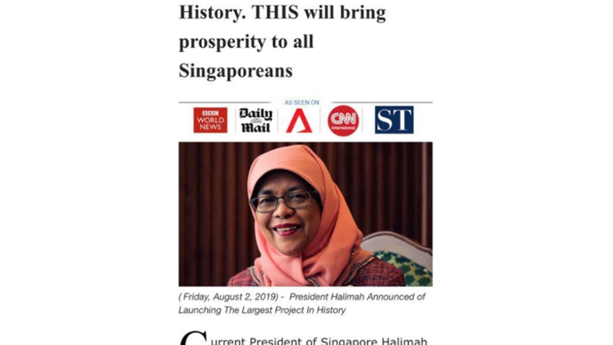 Laman salah guna nama Presiden Halimah Yacob untuk tarik pelaburan ...