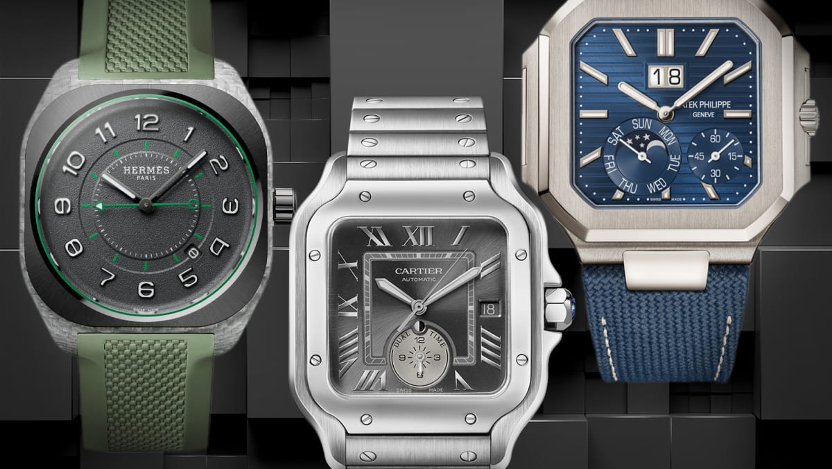 8 square-shaped watches from Cartier, Hermes, Hublot and more