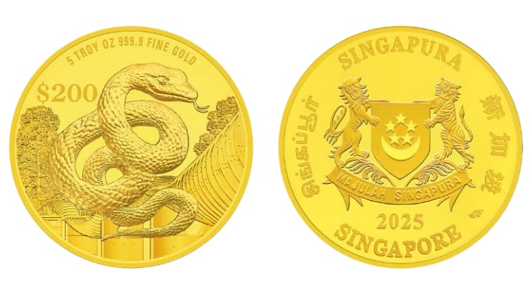 MAS unveils 2025 Year of the Snake coins featuring Henderson Waves - CNA