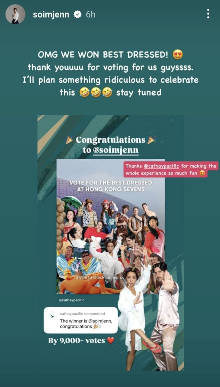 Influencer Jenn Chia & Husband Win Best Dressed At HK Sevens With Their ...