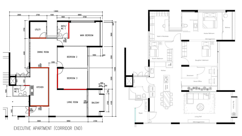 This HDB Executive Apartment Has An Indoor Garden With A Tree In The ...