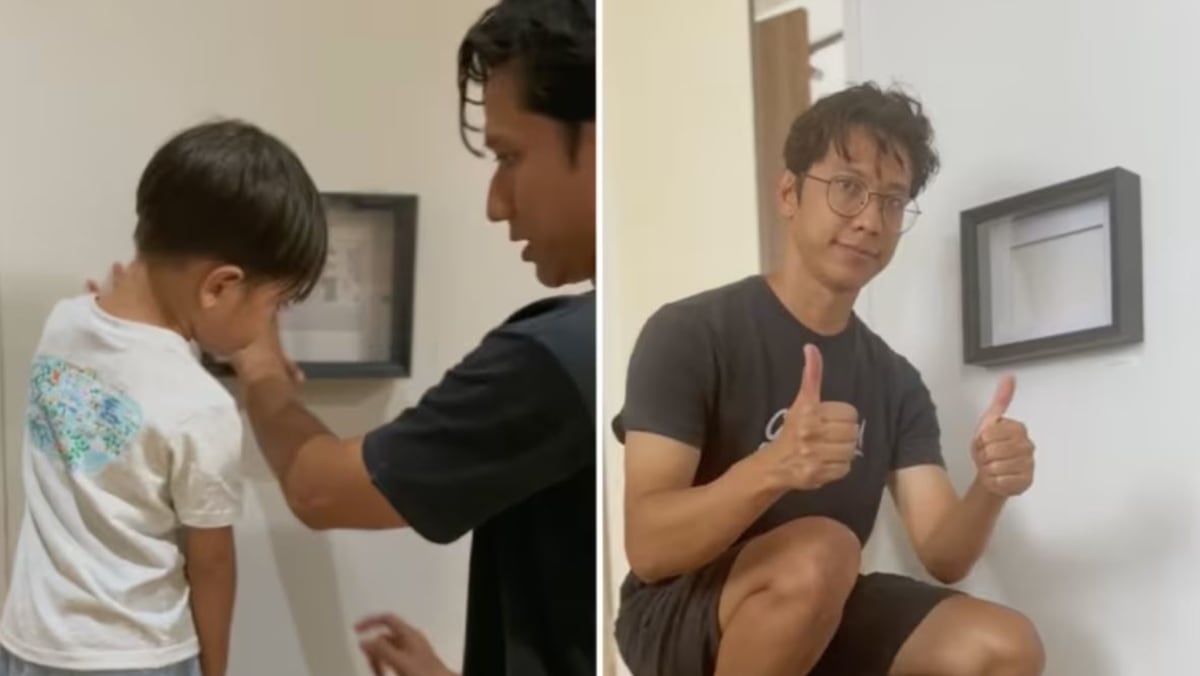 Netizen puji bapa ini kerana tidak marah bila anaknya conteng dinding ...