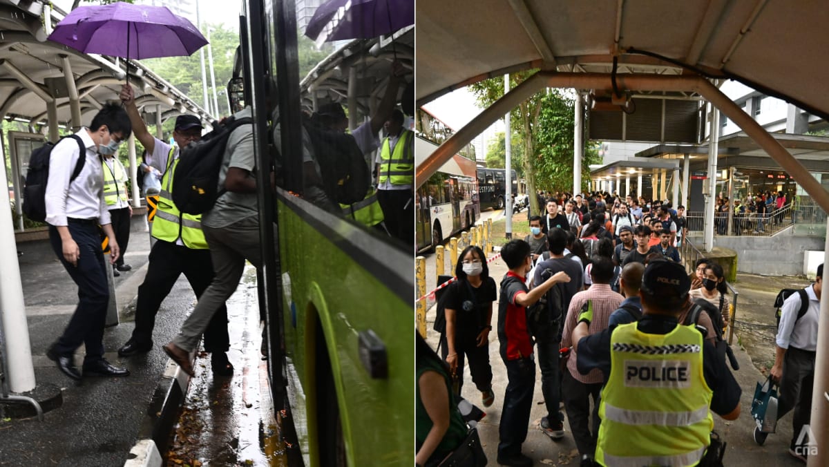Commuters cope with rain, longer journeys on day 2 of East-West Line ...