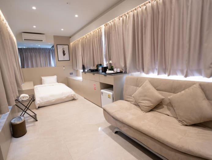 The Bus Collective at Changi Village has rooms repurposed from buses ...