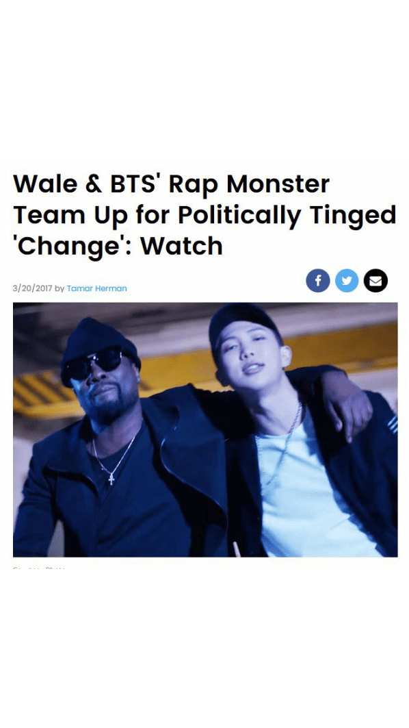 BTS′ Rap Monster and Wale Gain Recognition from Billboard - 8days