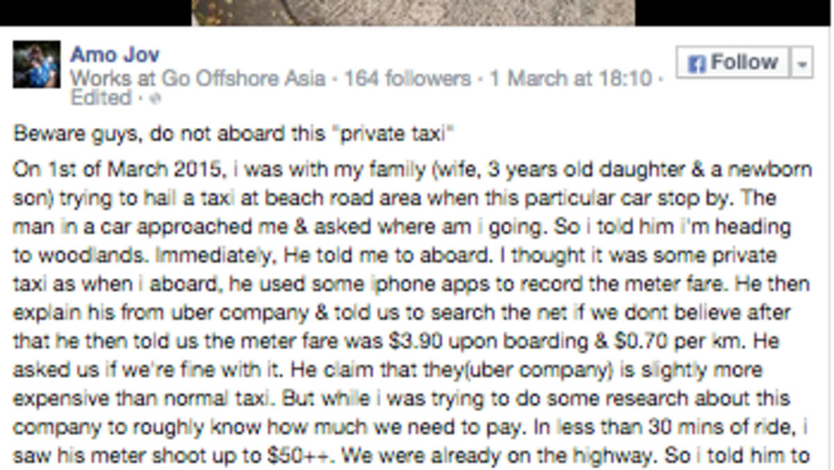 Fake Uber driver may be fined, jailed, says LTA - TODAY