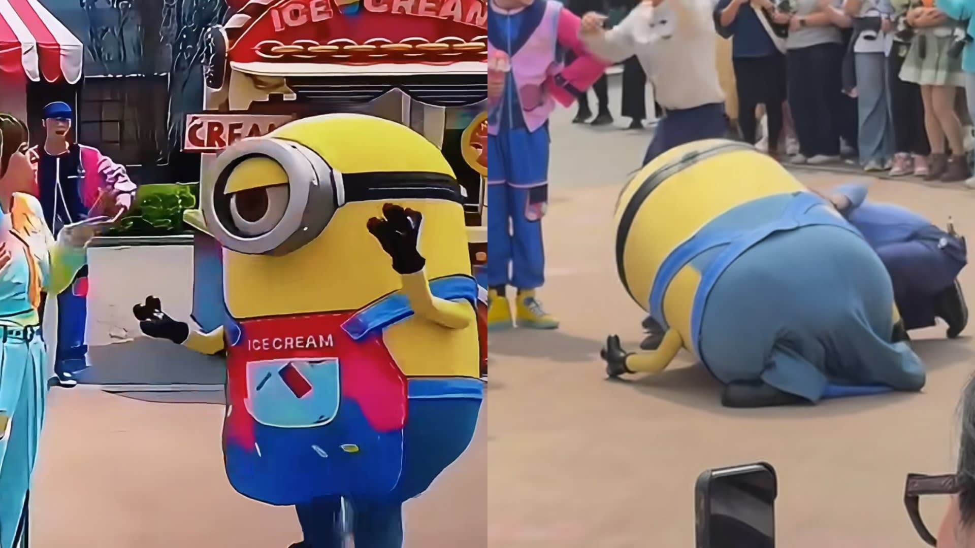 minion falling over