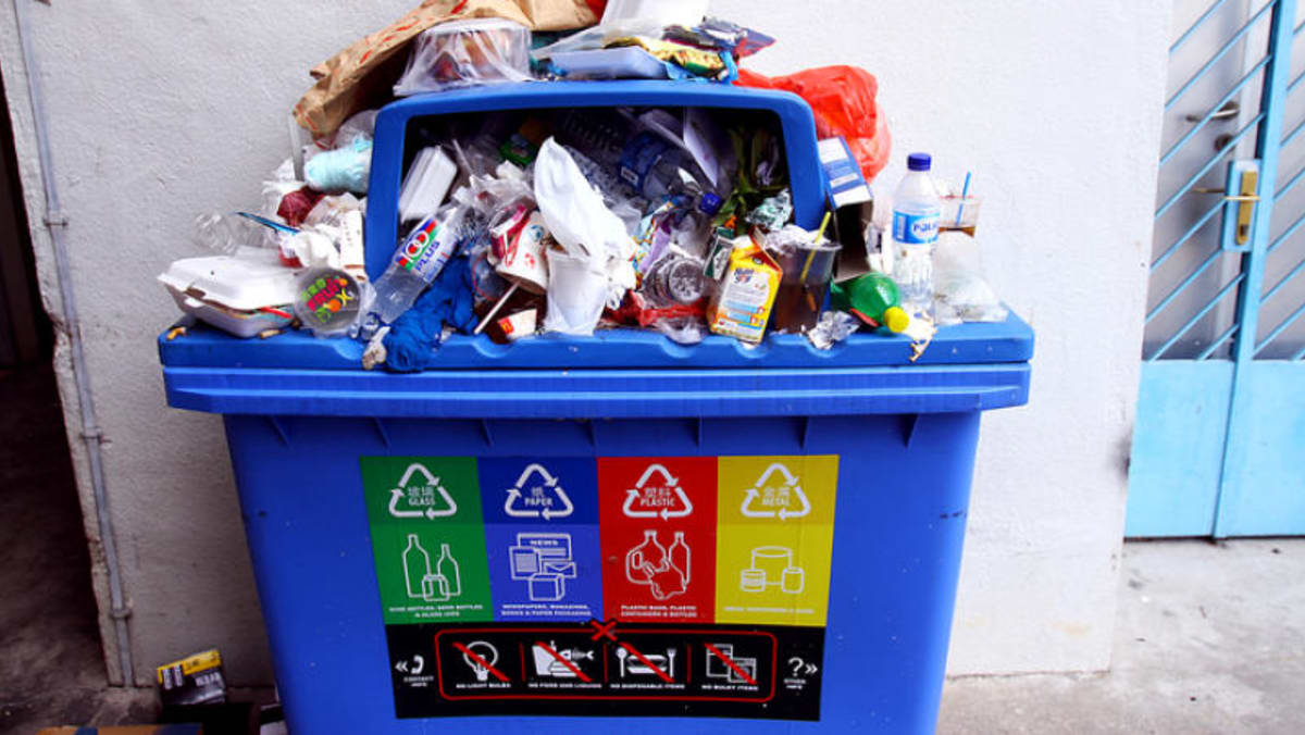 Singaporeans want to go green but not sure how to use blue bins: Poll - CNA